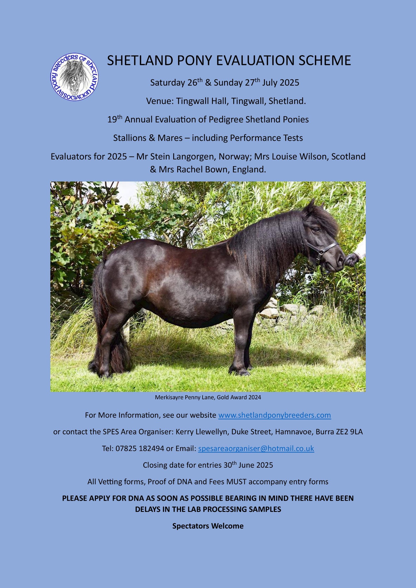 2025 Shetland Pony Evaluation Scheme | Pony Breeders of Shetland Association